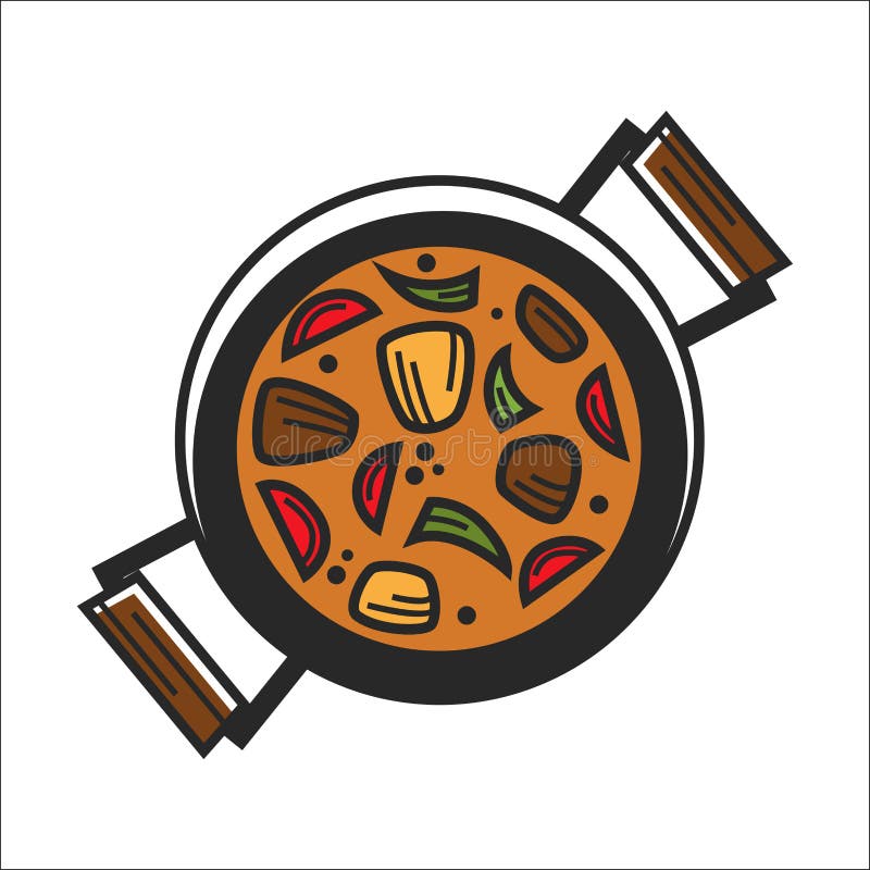 Bowl with orange soup stock vector. Illustration of template - 96852540