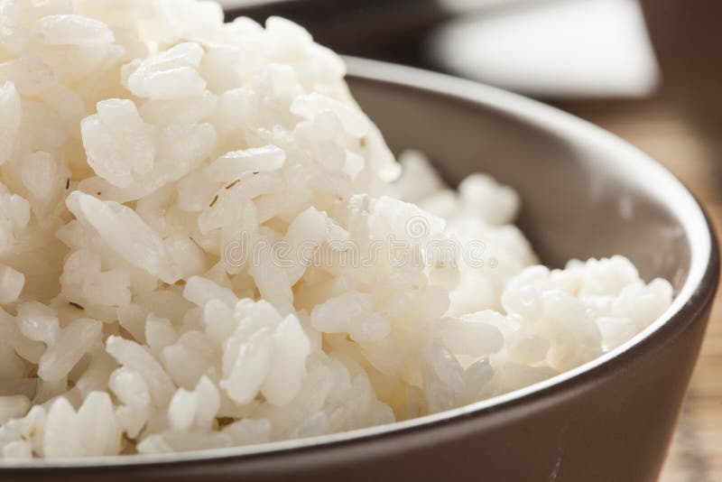 Bowl of Organic White Rice stock photo. Image of meal - 28685386