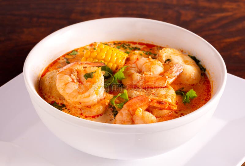 Bowl of Peruvian Shrimp Chowder Stock Image - Image of peruvian ...