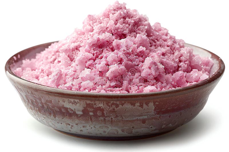 A Bowl of Pink Dust in the White Background, High Quality, High ...