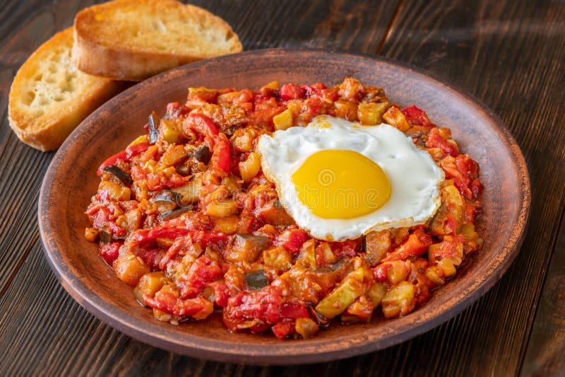 Bowl of pisto stock image. Image of dish, slice, spanish - 286343801