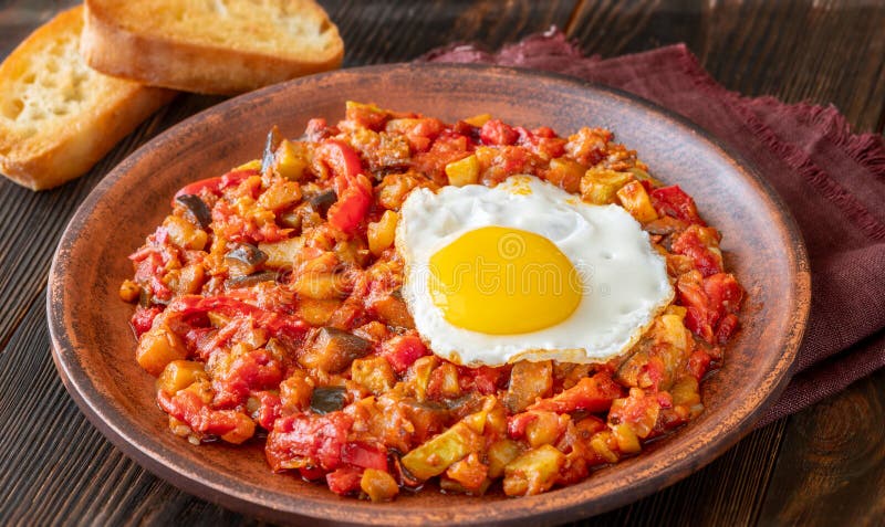 Bowl of pisto stock photo. Image of relish, cooked, sauce - 286343808