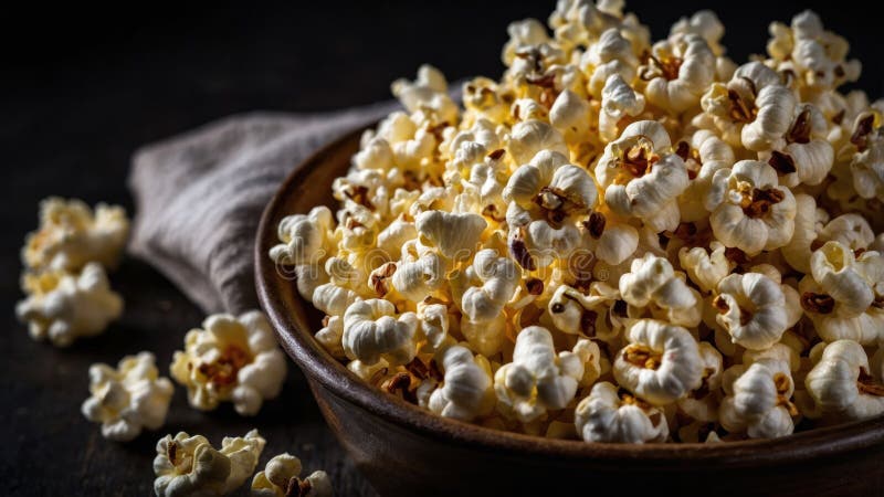 A Bowl of Popcorn, Perfect for Snacking during Movies or Gatherings ...