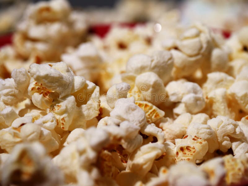 Bowl of Popcorn Ready To Eat Close Up Shot Stock Image - Image of ...