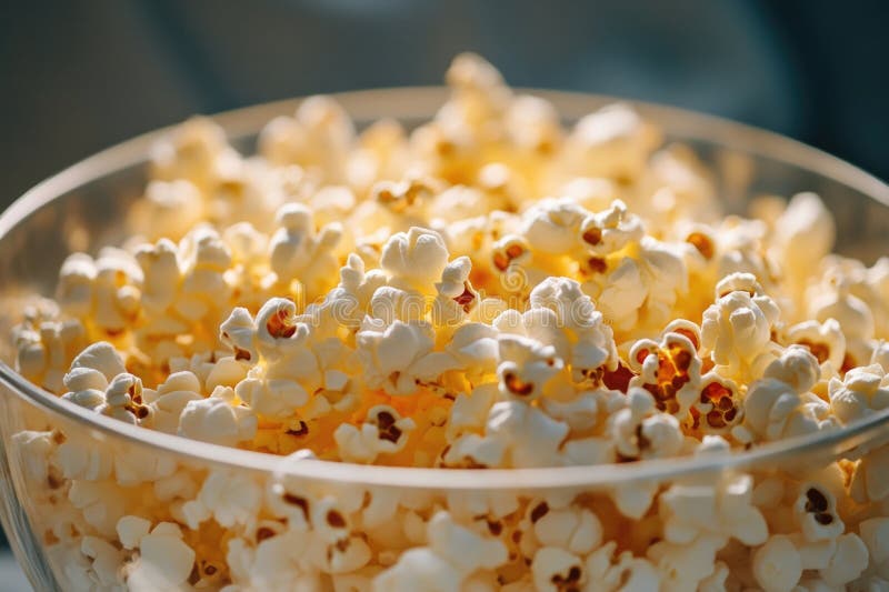 A Bowl of Popcorn Sits Atop a Table, Ready for a Snack or Movie Night ...