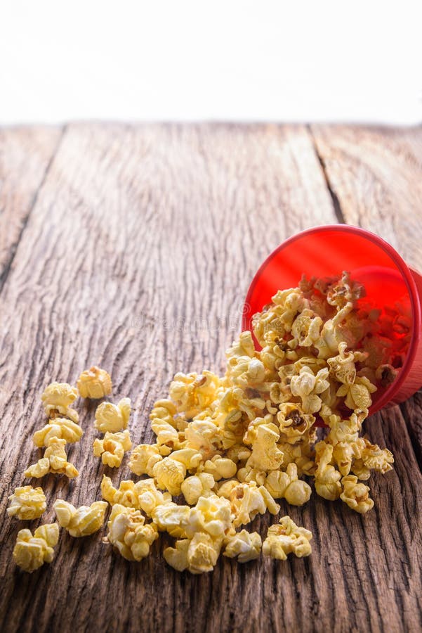 Spilled Caramel Popcorn stock photo. Image of picnic - 42631136