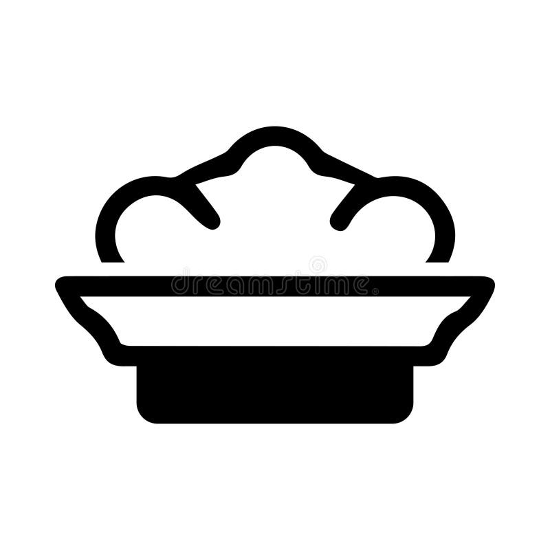Bowl, Pot, Plate, Food, Bowl Hot Plate with Food Icon Stock Vector ...