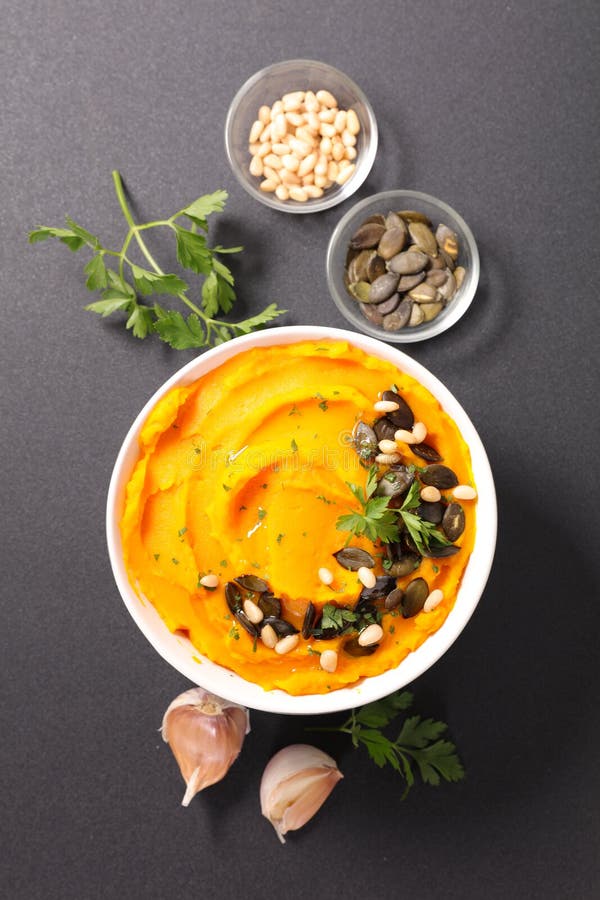 Bowl of puree stock image. Image of view, food, dinner - 76974249