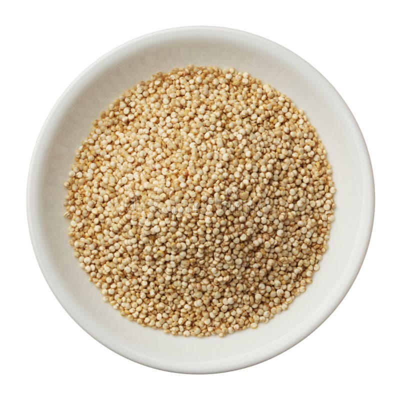 Bowl of Quinoa Grain Isolated on a White Background Stock Image - Image ...