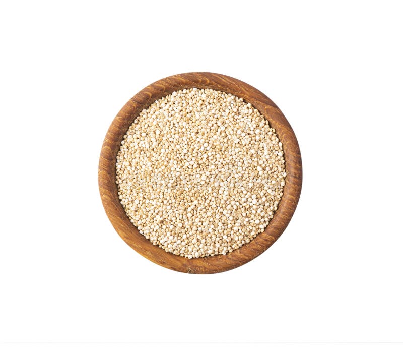 Bowl with Quinoa Isolated on White Background. Close-up. Grain Quinoa ...