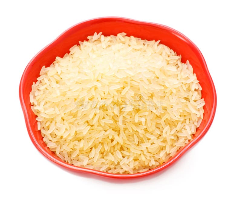 Bowl Of Raw Rice stock image. Image of eating, grain - 23898755