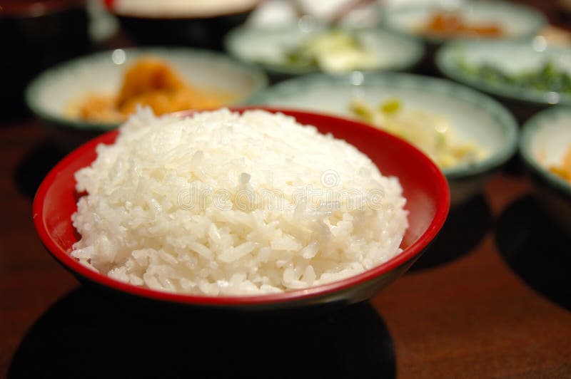 Bowl of rice stock image. Image of steamed, rice, japanese - 4926693