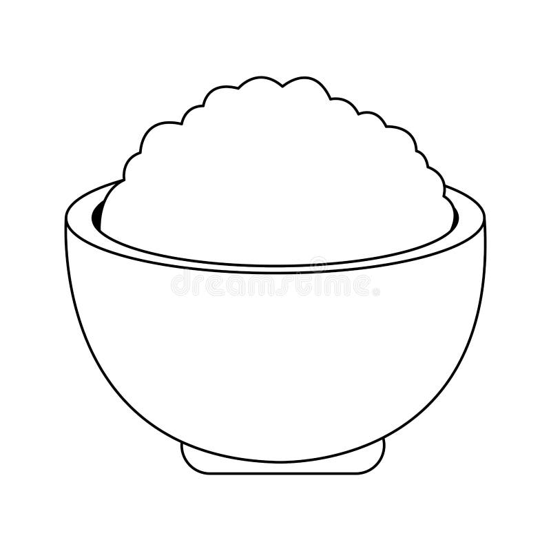 Bowl with Rice Icon, Flat Design Stock Vector - Illustration of ...