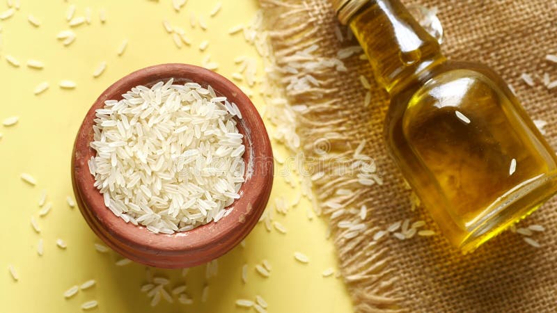 Bowl of Rice and Oil on Table Stock Footage - Video of food, dieting ...