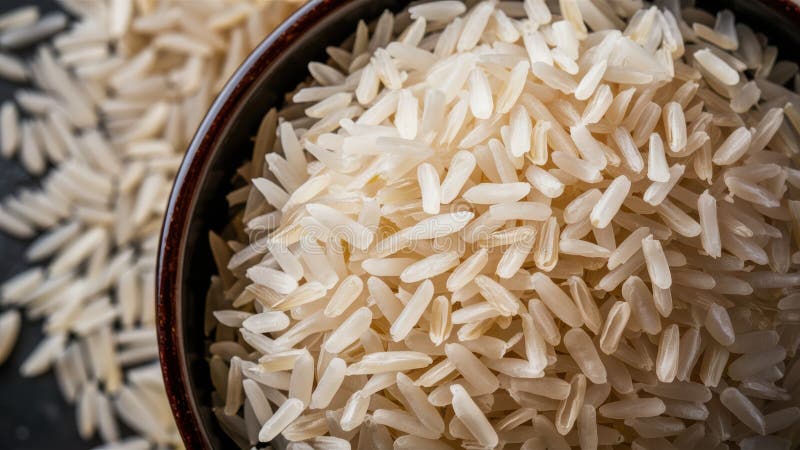 A Bowl of Rice is Sitting on Top of a Table, AI Stock Image - Image of ...