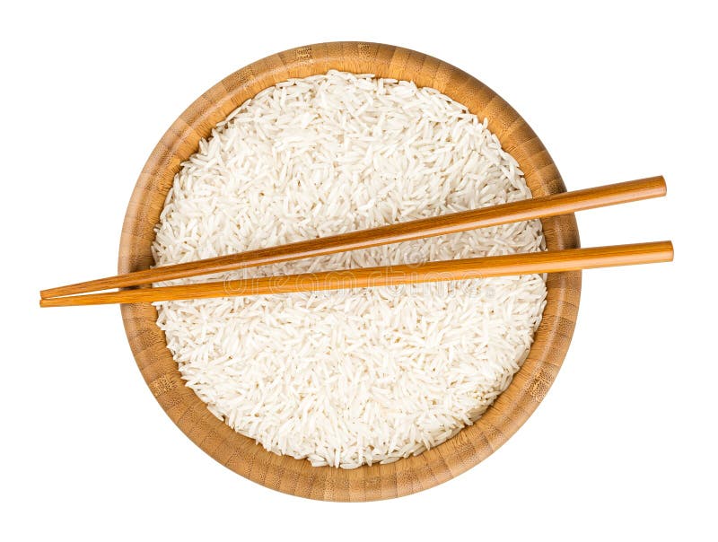 Bowl of rice with sticks stock photo. Image of cuisine - 48814164