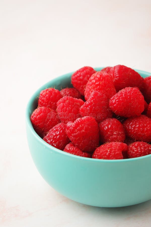 A Bowl with Ripe Bright Raspberries Stock Photo - Image of raspberry ...