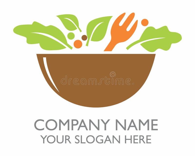 A bowl of salad logo stock vector. Illustration of meal - 66687475