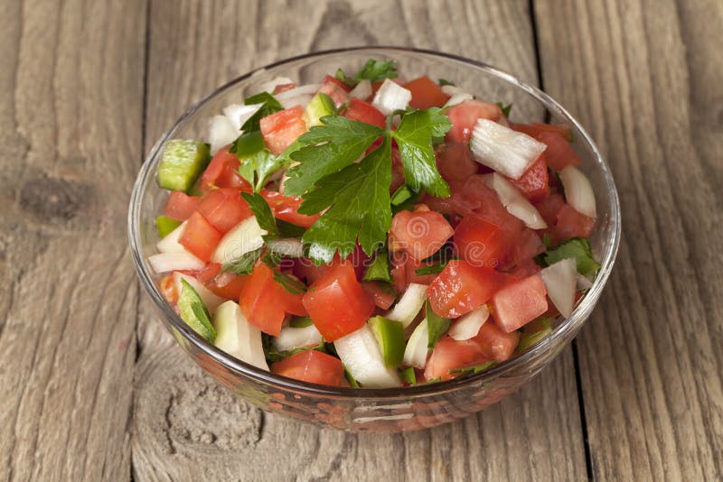 A bowl with salsa mexicana stock image. Image of delicious - 28487503
