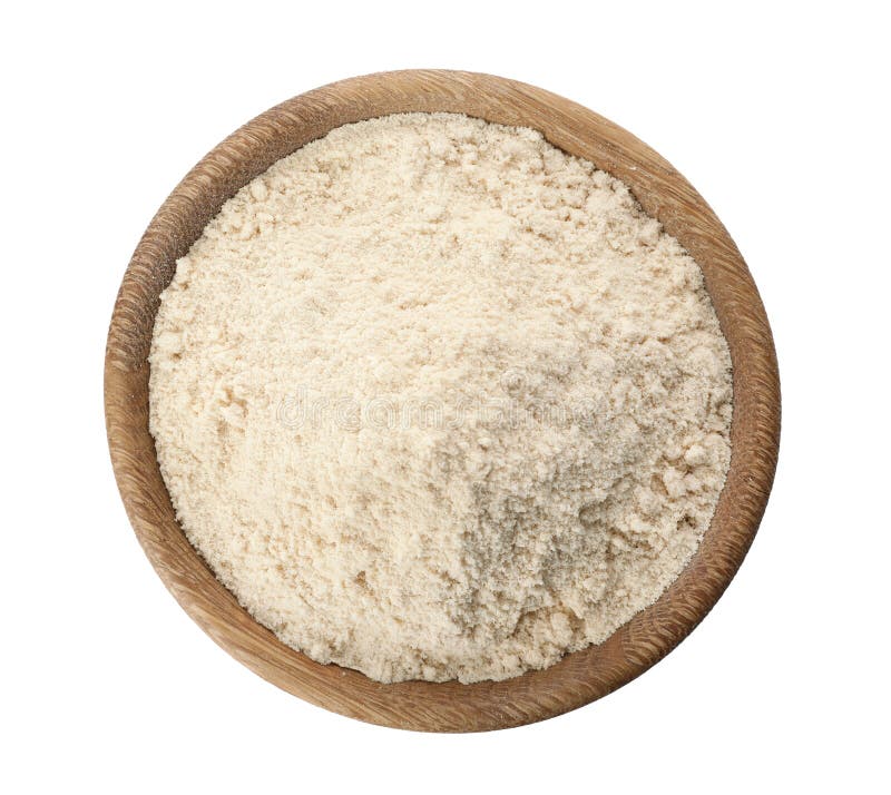 Bowl of Sesame Flour on White, Top View Stock Photo - Image of cook ...