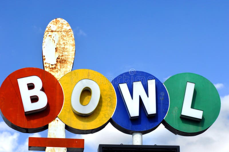 Old bowling alley sign stock photo. Image of retro, starbursts - 28113508