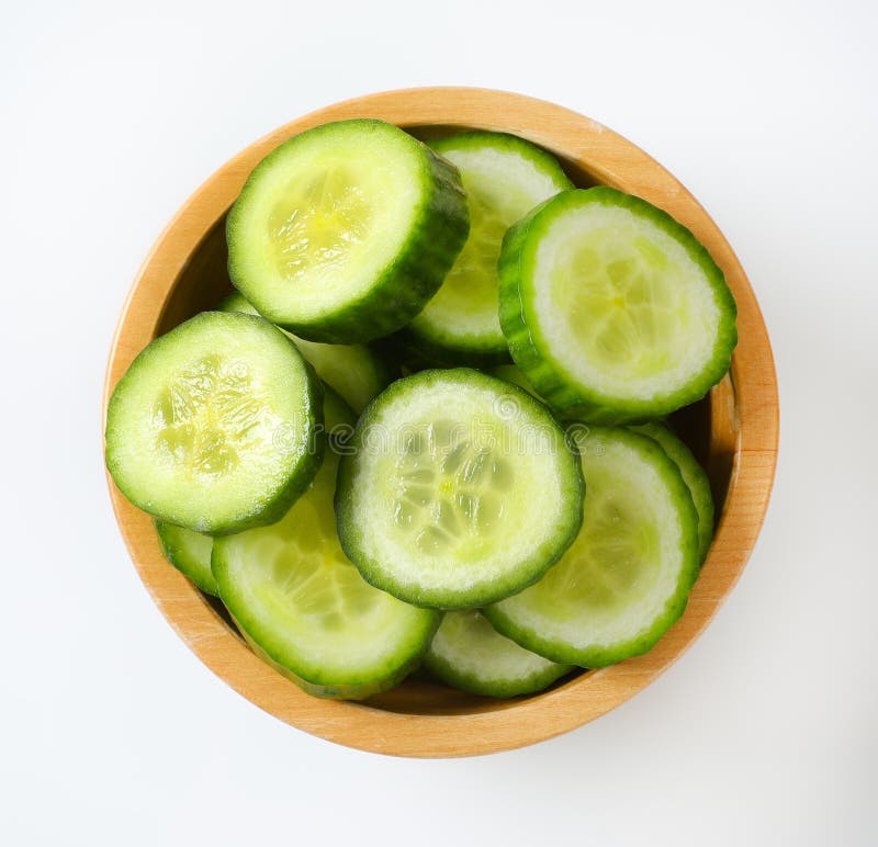Bowl of sliced cucumber stock image. Image of ingredient - 110598459