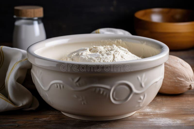 Bowl of Sourdough Starter, Ready for Baking or Cooking Stock Image ...