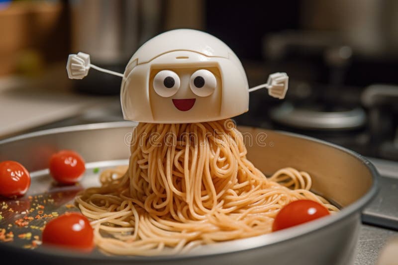A Bowl of Spaghetti with a Face on Top of it. Generative AI Image ...