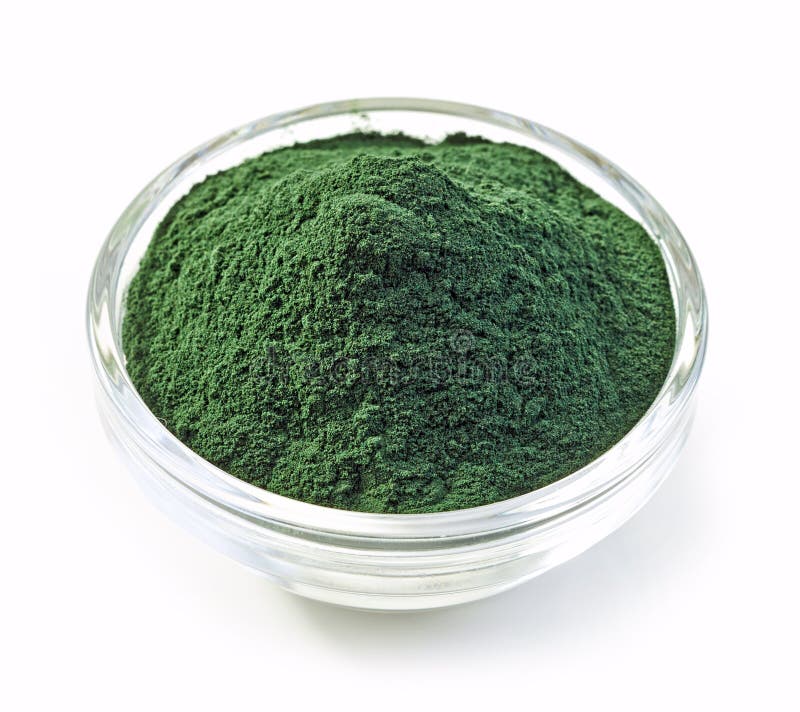 Bowl of Spirulina Algae Powder Stock Photo - Image of alternative ...