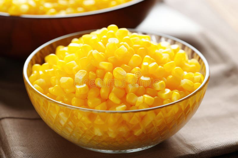 Bowl of Steamed Sweet Corn Kernels Stock Photo - Image of snack ...