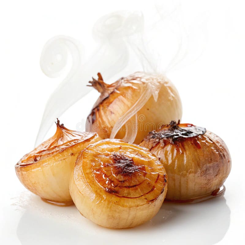 Steaming Hot Caramelized Onions Stock Illustration - Illustration of ...