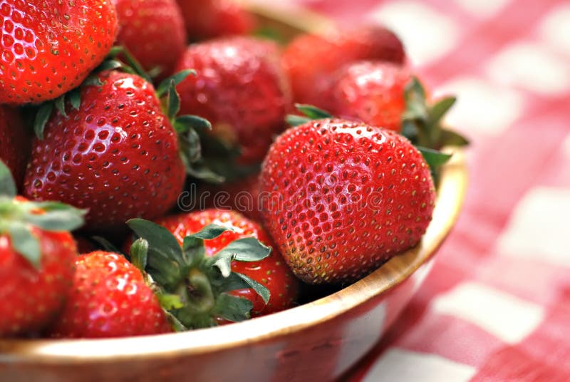 Bowl of Strawberries stock image. Image of fruit, close - 15474795