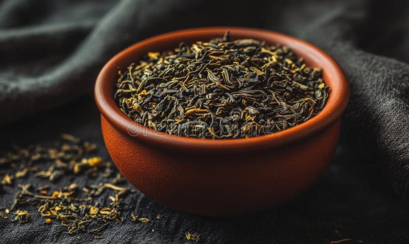 A Bowl of Tea Leaves on a Table Stock Image - Image of asian, chinese ...