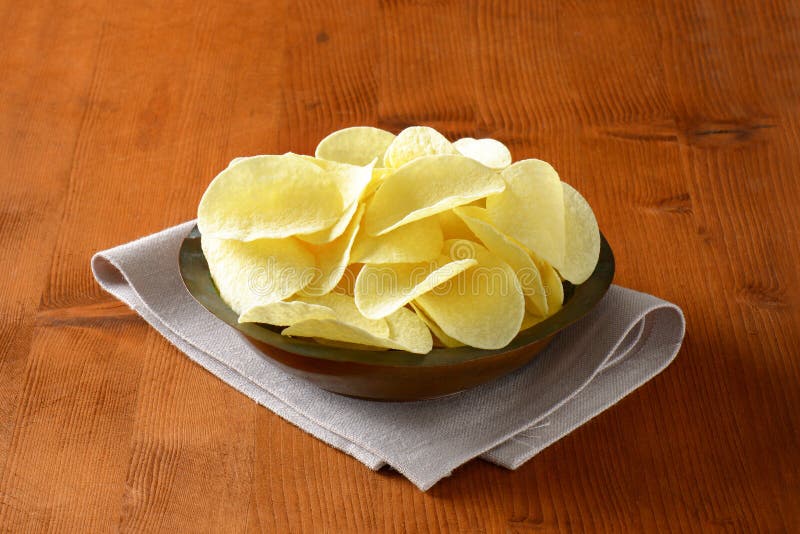 Salted potato crisps stock photo. Image of thin, crisps - 108880874