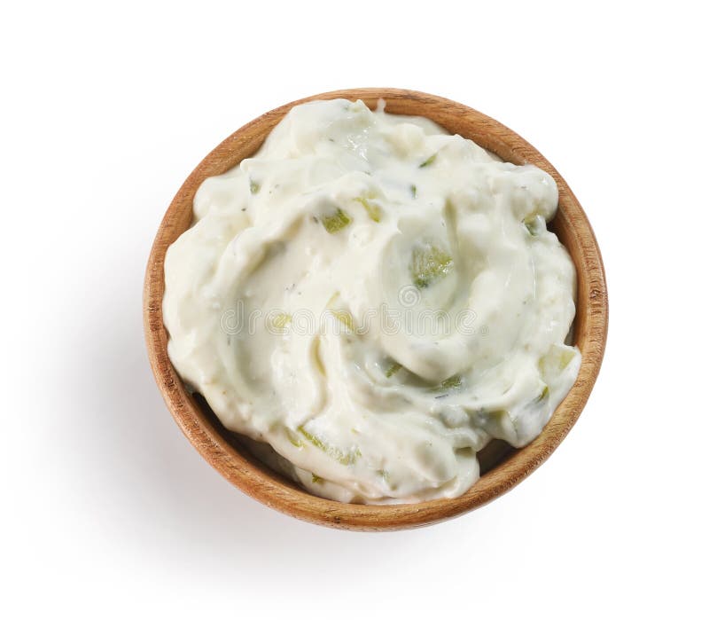Bowl of tzatziki sauce stock photo. Image of garlic - 260914990
