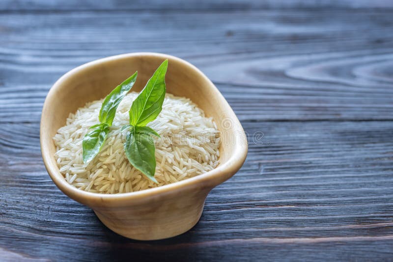Bowl of Uncooked Basmati Rice Stock Image - Image of food, brown: 117661959