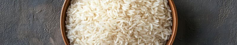 Bowl of Uncooked White Rice on a Textured Surface Stock Illustration ...