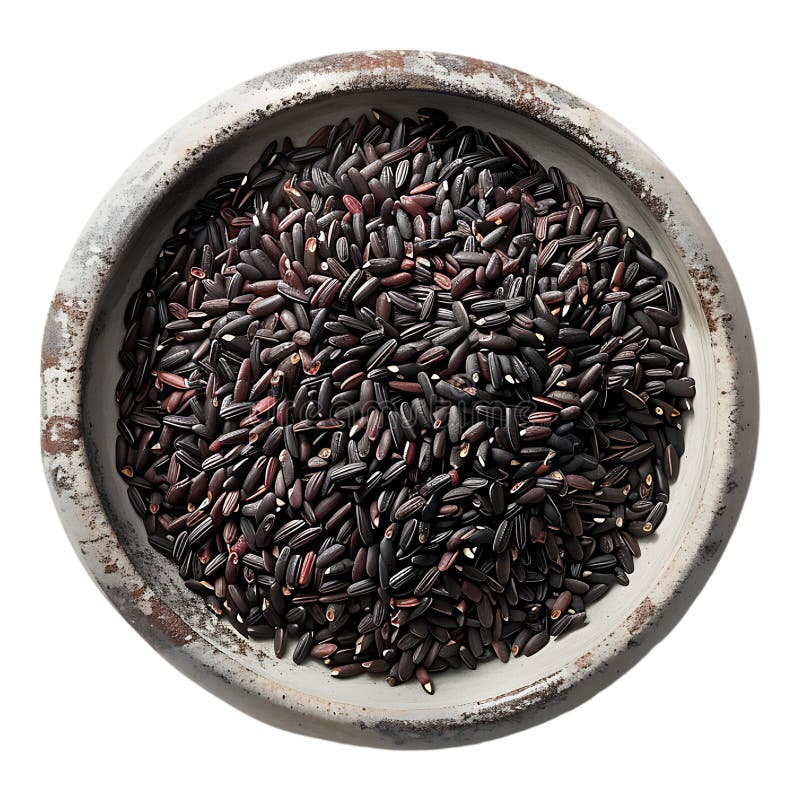 Bowl of Uncooked Wild Rice on Transparent Background - Ai Generated ...