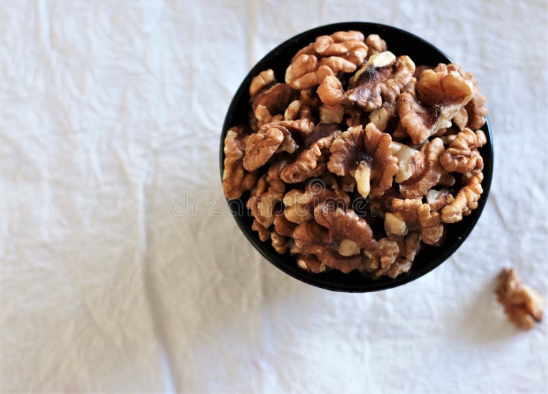 A bowl of walnuts stock photo. Image of commonly, breakfast - 205789022