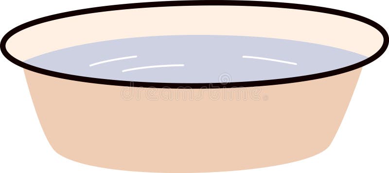 Bowl with Water stock vector. Illustration of bowl, water - 289743219