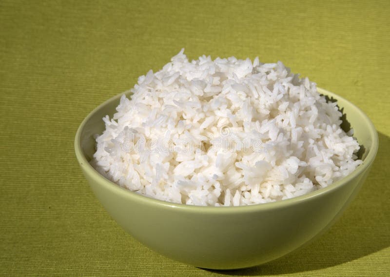 A bowl of white rice stock photo. Image of health, green - 37978208