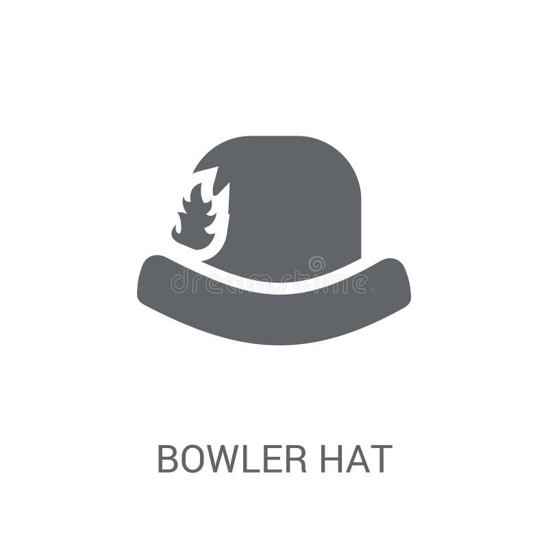 Bowler Hat Icon. Trendy Bowler Hat Logo Concept on White Background ...