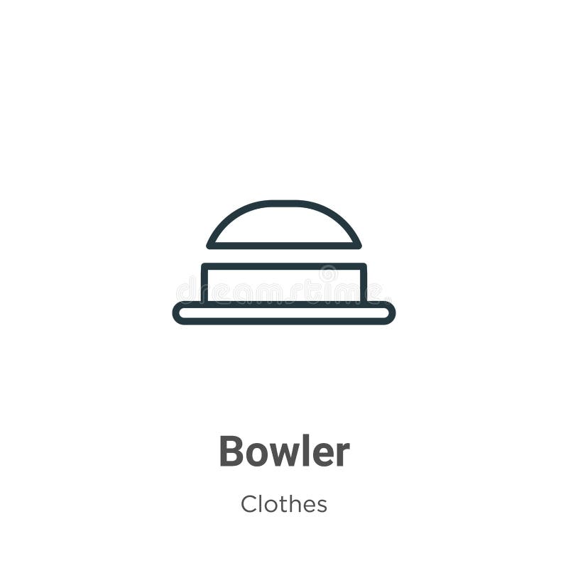 Bowler Hat Icon in Filled, Thin Line, Outline and Stroke Style. Vector Illustration of Two ...