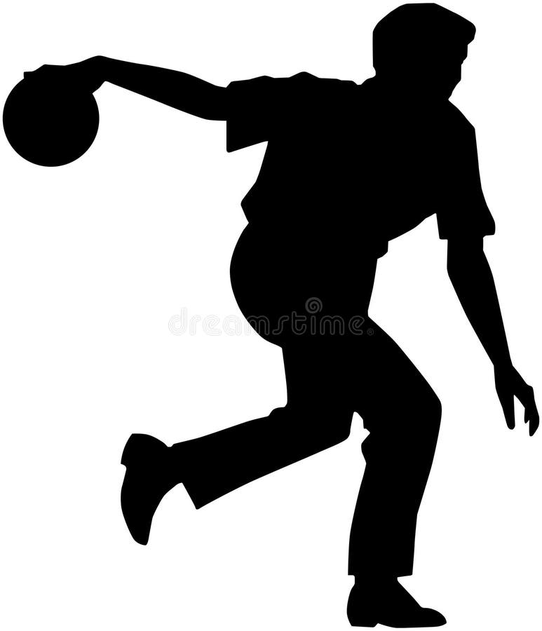 Bowler Silhouette stock vector. Illustration of pins - 42098710