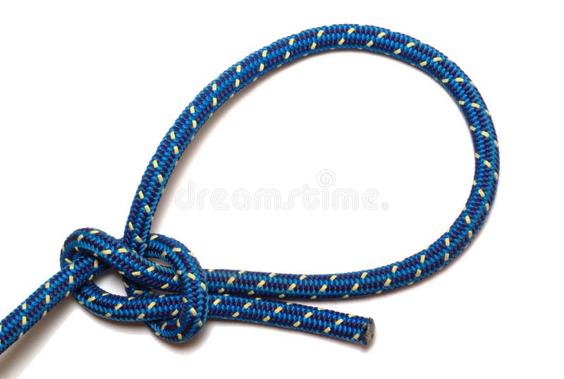Bowline knot stock image. Image of seafaring, blue, hitch - 12417837