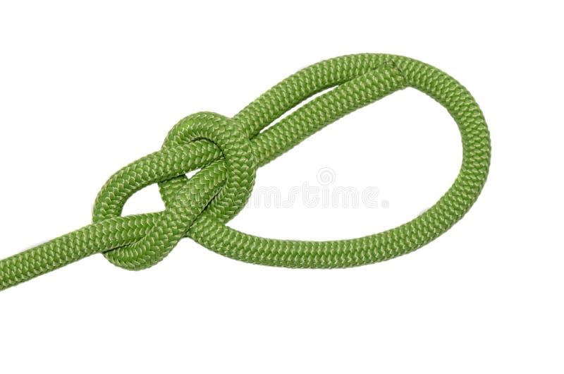 Bowline. a Knot of Green Rope Stock Photo - Image of nautical, strong ...