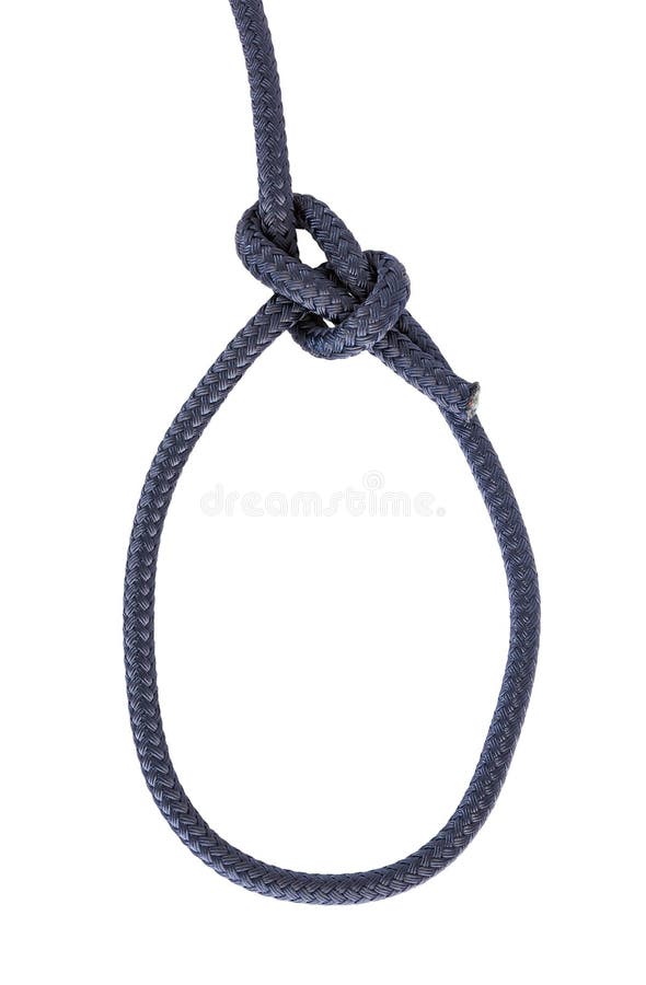 Bowline knot isolated stock photo. Image of hawser, bend - 23990650