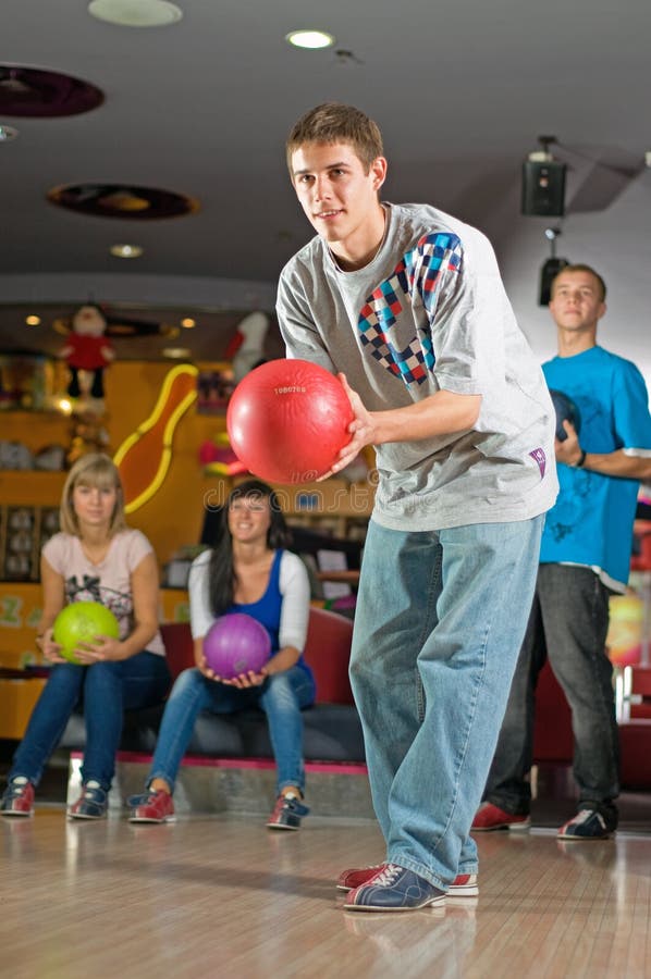 Bowling stock photo. Image of sport, teenagers, friends - 16610536