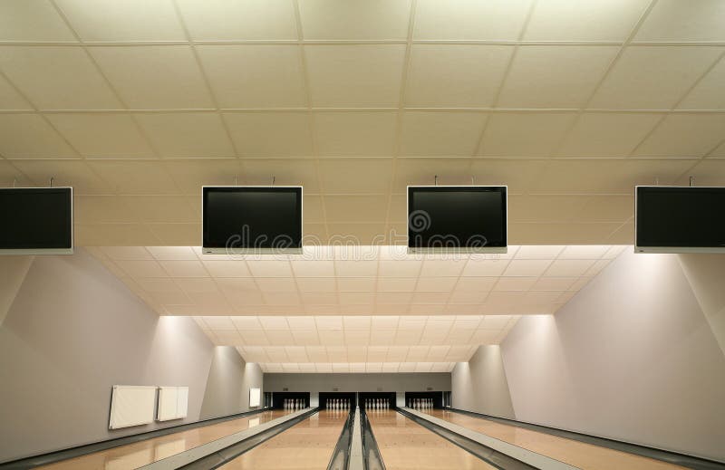 Bowling Street Wooden Floor Perspective Stock Photo - Image of ...