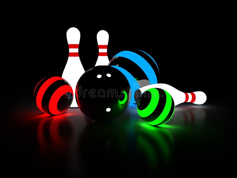 Bowling stock illustration. Illustration of game, reflection - 83615375